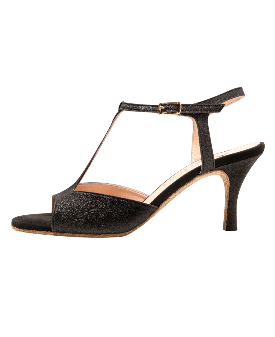 Agape Black Glitter - Flexible Sole 6 cm ⋆ Cardou